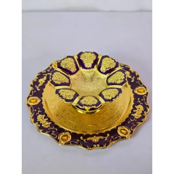 Traditional Silver-Coated Tika Thali Set for Dashain & Tihar - Puja ...