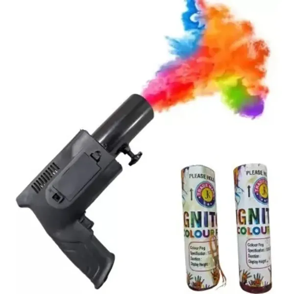 6 PS Color Smoke With Gun For Holi, Party Celebration (Battery Not ...